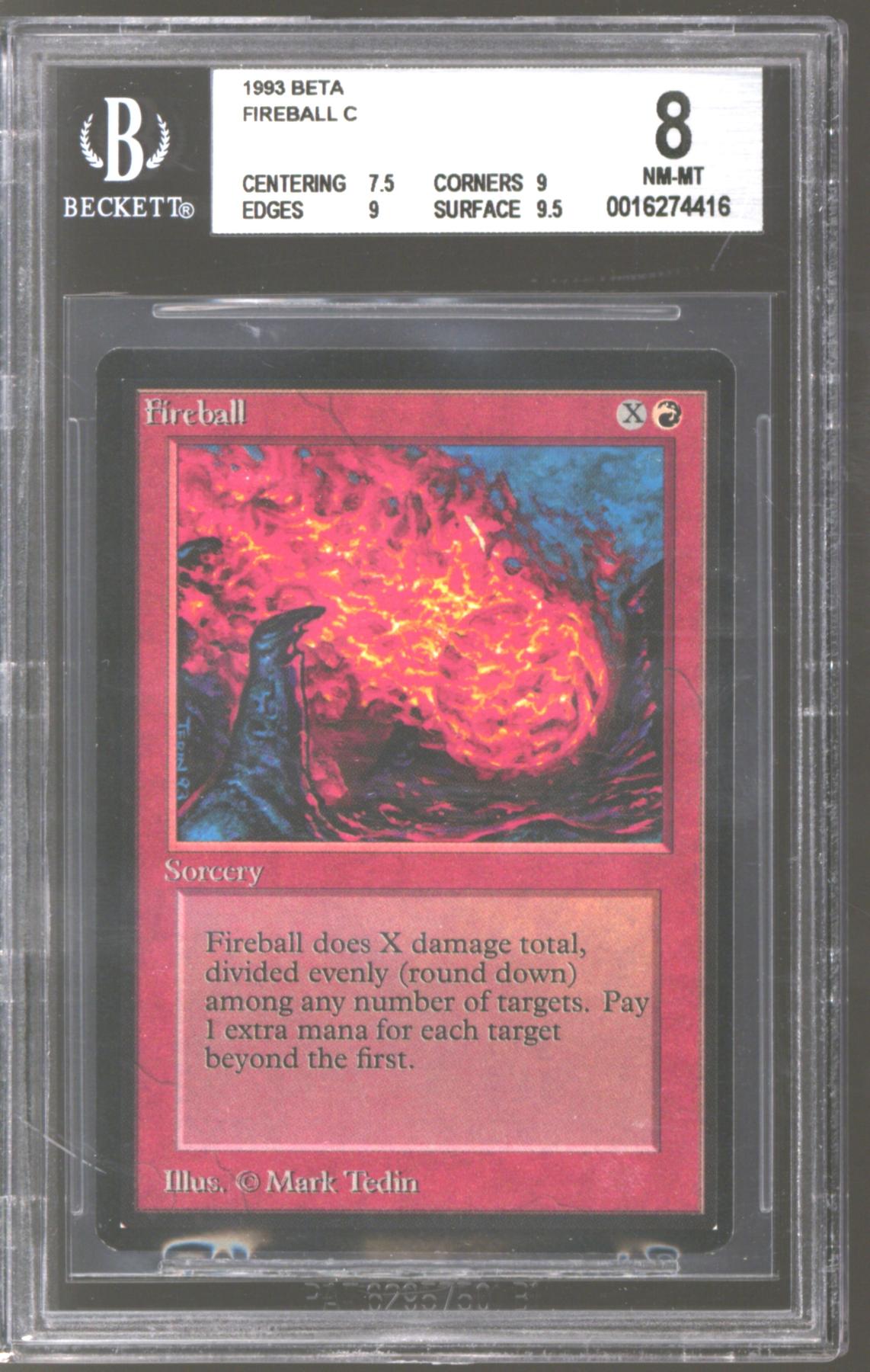 Magic the Gathering Beta Fireball BGS 8 (7.5, 9, 9, 9.5) | DA Card World
