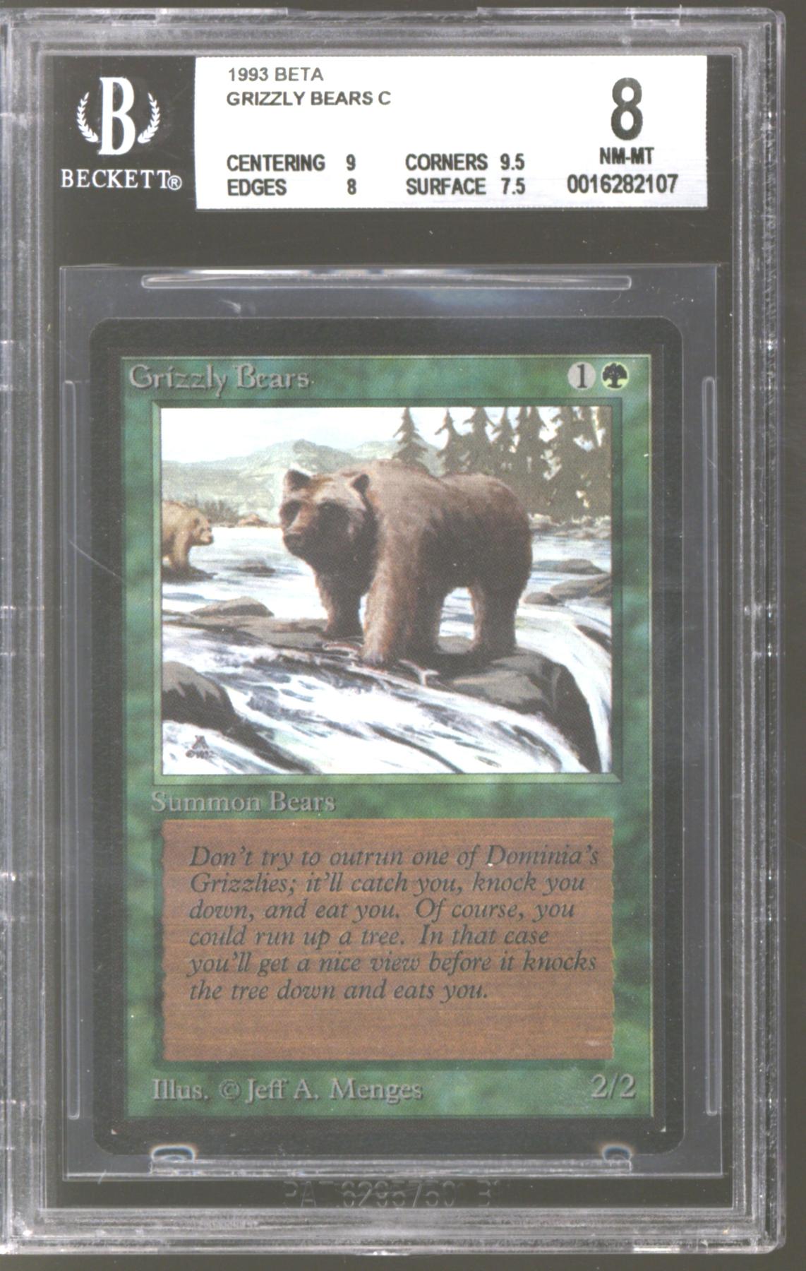 Magic the Gathering Beta Grizzly Bears BGS 8 (9, 9.5, 8, 7.5) NEAR MINT ...