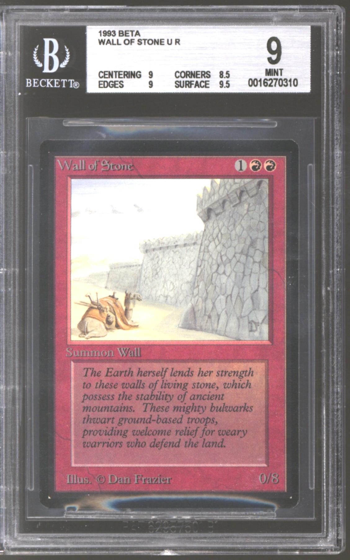 Magic the Gathering Beta Wall of Stone BGS 9 (9, 8.5, 9, 9.5) | DA Card ...