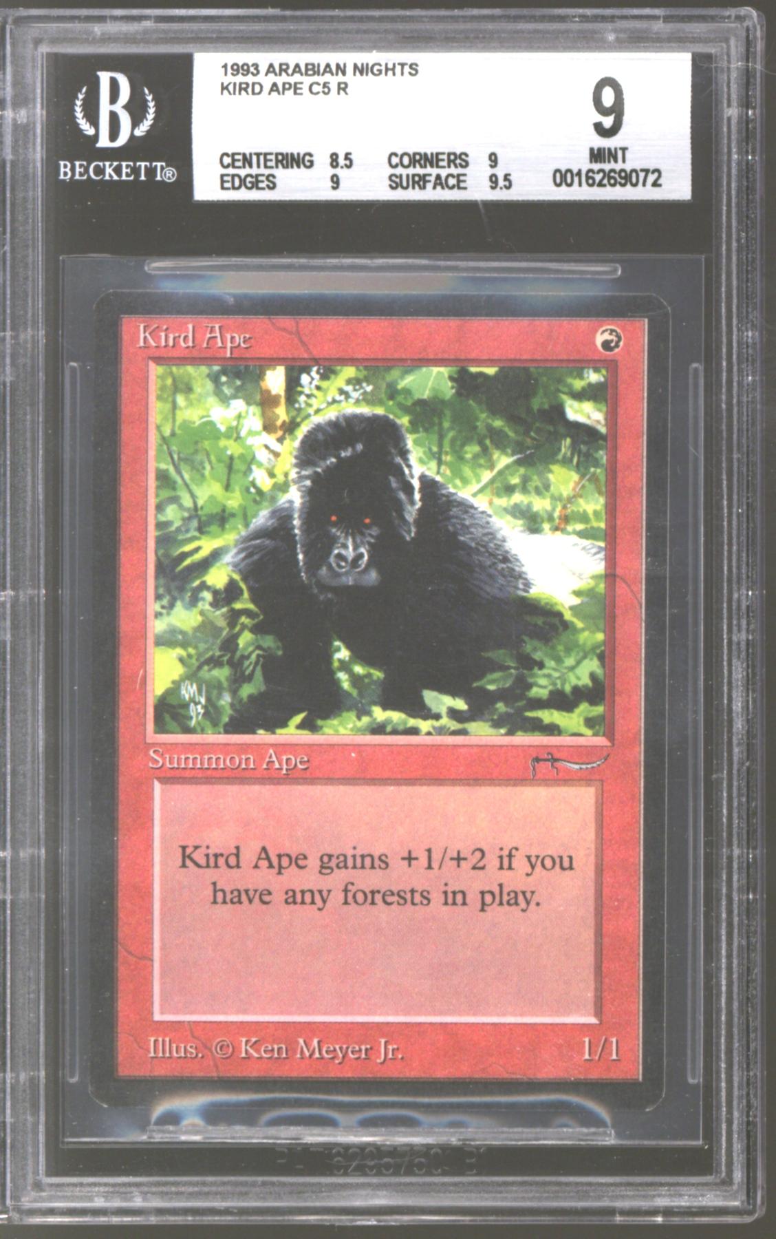 Magic the Gathering Arabian Nights Kird Ape BGS 9 (8.5, 9, 9, 9) | DA ...