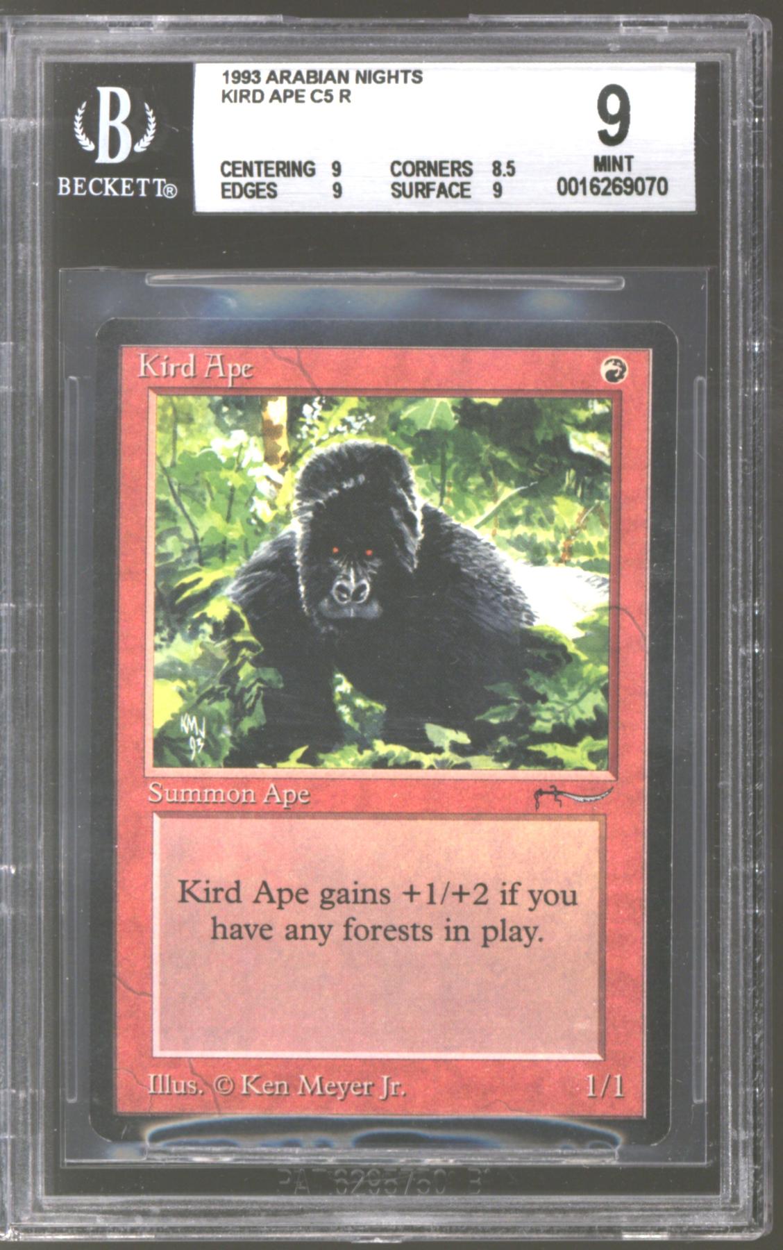 Magic the Gathering Arabian Nights Kird Ape BGS 9 (8.5, 9, 9, 9.5) NEAR ...