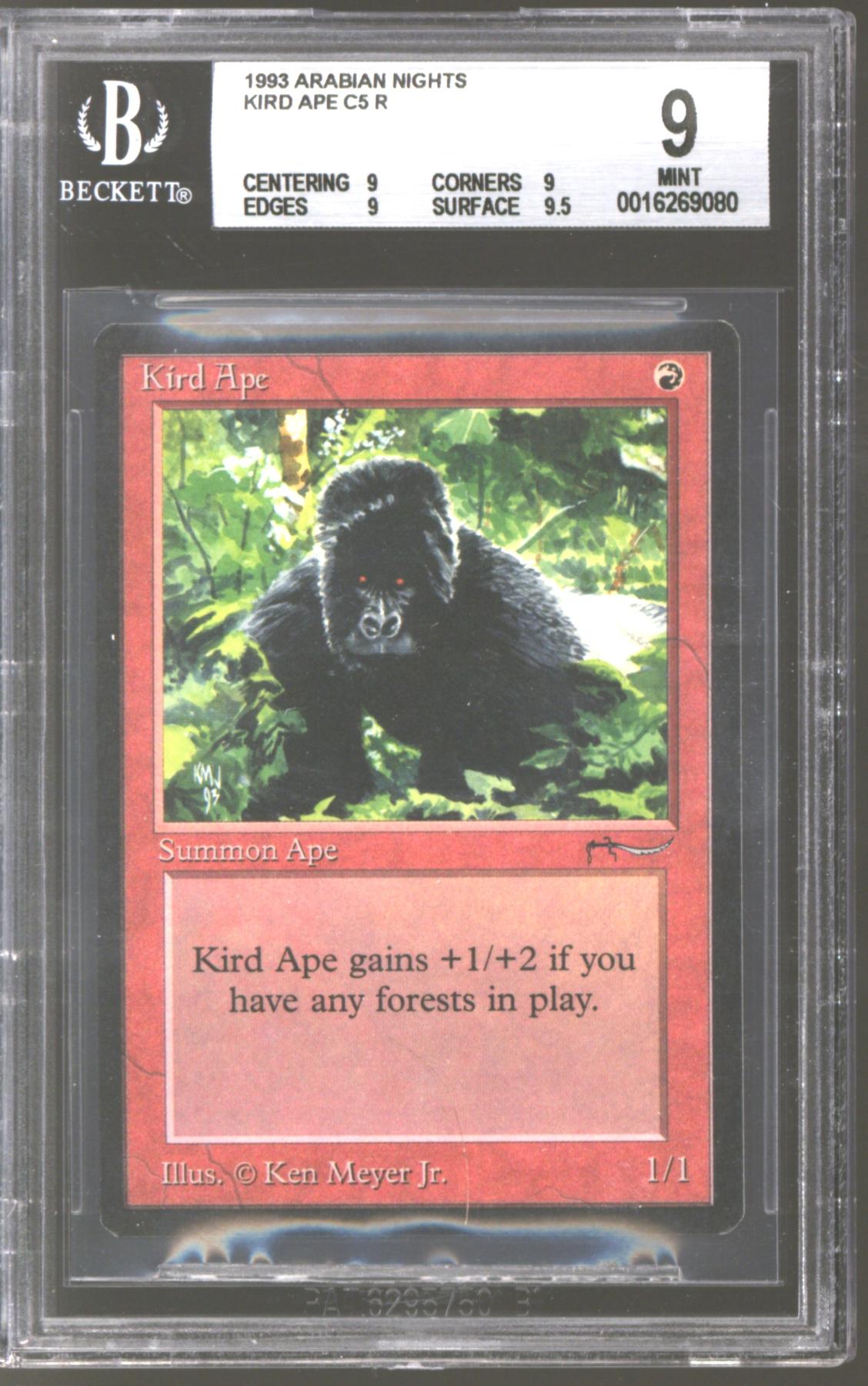 Magic the Gathering Arabian Nights Kird Ape BGS 9 (9, 9, 9, 9.5) NEAR ...
