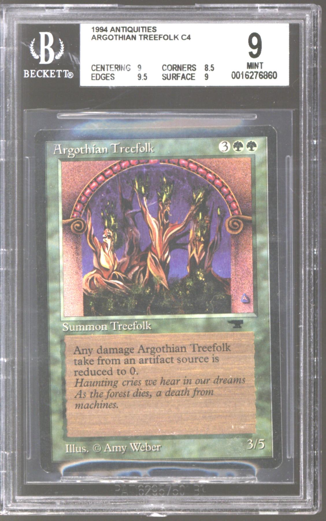 Magic the Gathering Antiquities Argothian Treefolk BGS 9 (9, 8.5, 9.5 ...