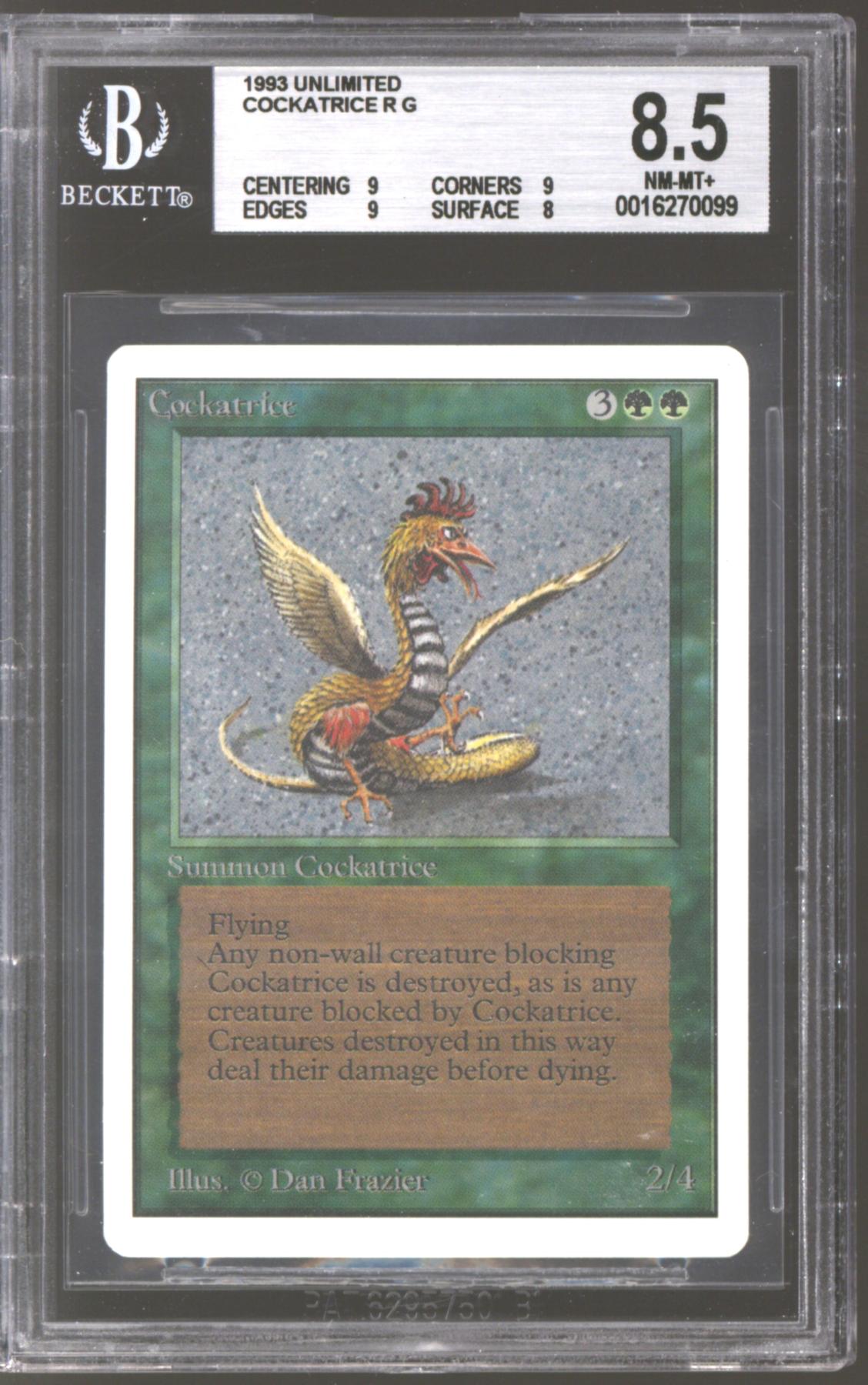 Magic the Gathering Unlimited Cockatrice BGS 8.5 (9, 9, 9, 8) | DA Card ...