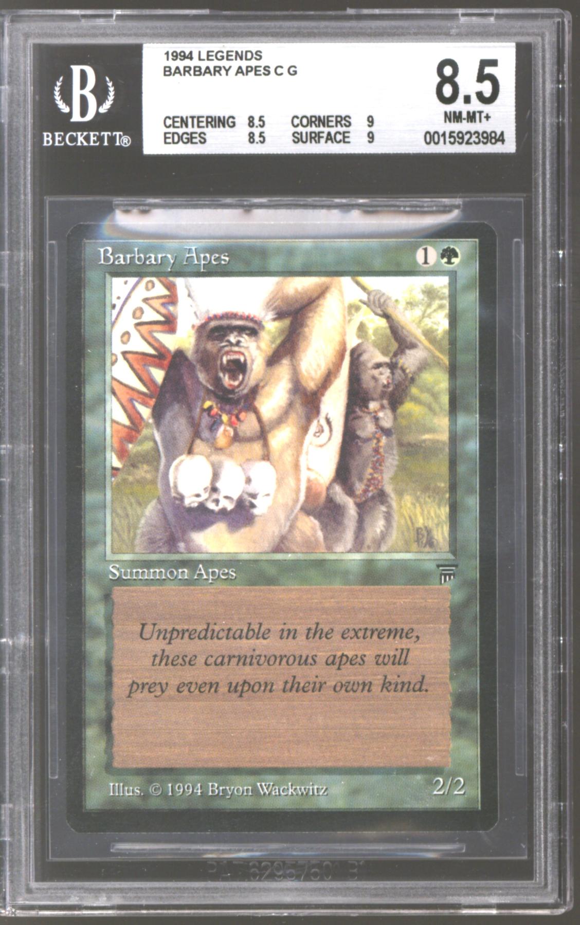 Magic the Gathering Legends Barbary Apes BGS 8.5 (8.5, 9, 8.5, 9) Q++ ...