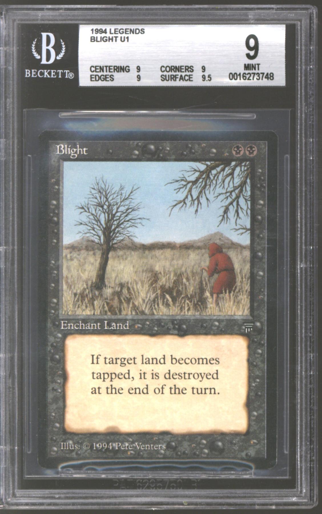 Magic the Gathering Legends Blight BGS 9 (9, 9, 9, 9.5) NEAR MINT NM ...