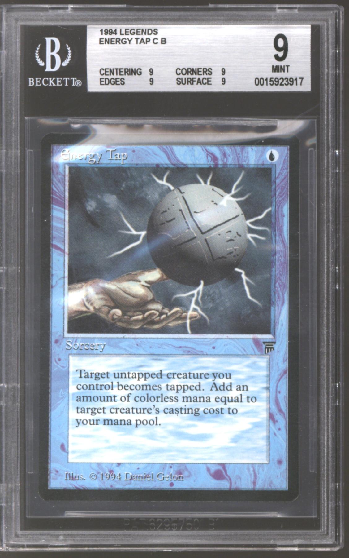 Magic the Gathering Legends Energy Tap BGS 9 (9, 9, 9, 9) QUADS NEAR ...
