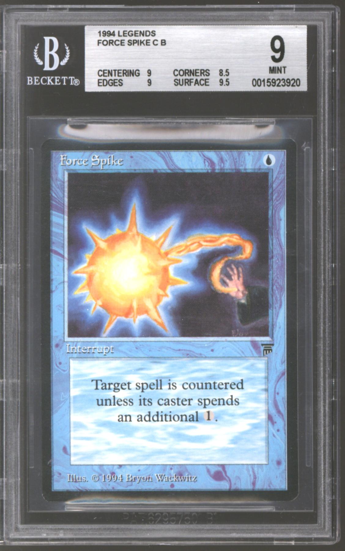 Magic the Gathering Legends Force Spike BGS 9 (9, 8.5, 9, 9.5) | DA ...