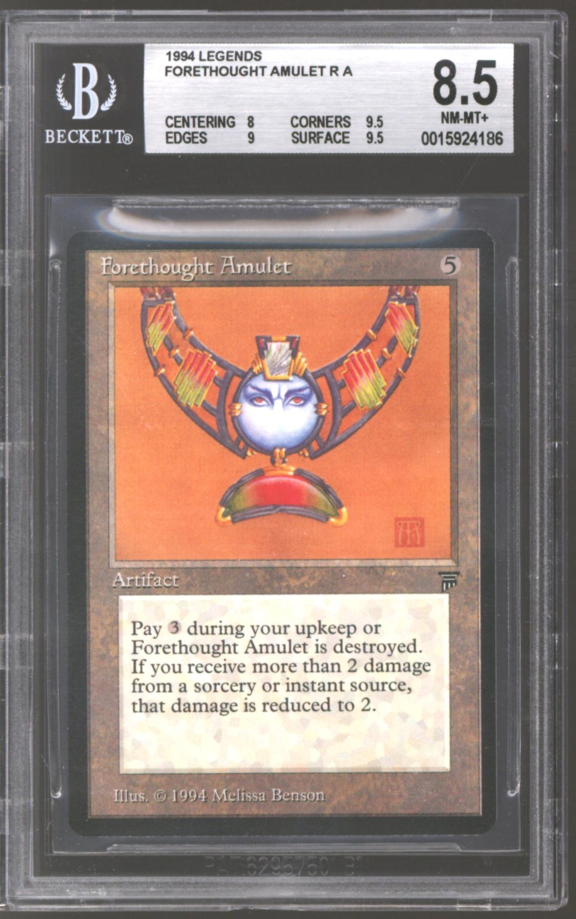 Magic the Gathering Legends Forethought Amulet BGS 8.5 (8, 9.5, 9, 9.5 ...