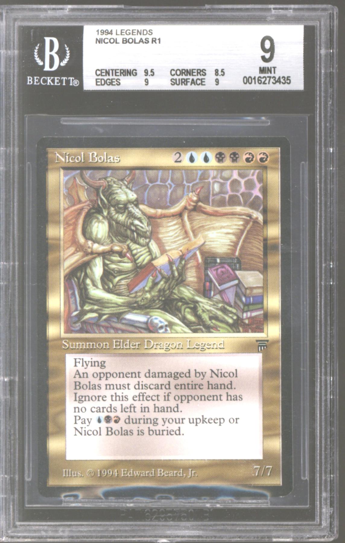 Magic the Gathering Legends Nicol Bolas BGS 9 (9.5, 8.5, 9, 9) | DA ...