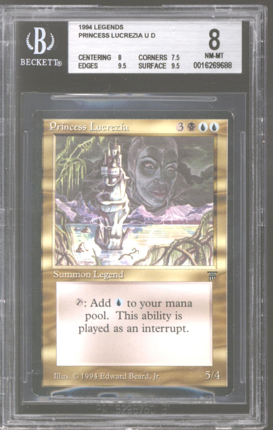 Magic the Gathering Legends Princess Lucrezia BGS 8 (8, 7.5, 9.5, 9.5 ...