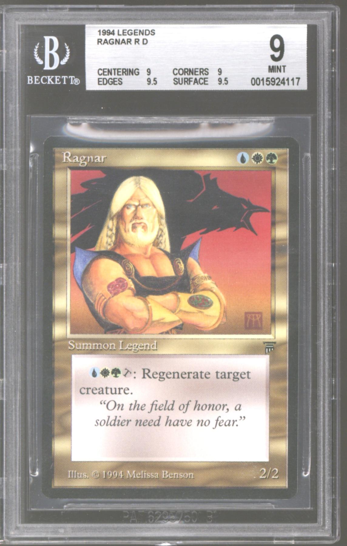 Magic the Gathering Legends Ragnar BGS 9 (9, 9, 9.5, 9.5) Q++ | DA Card ...