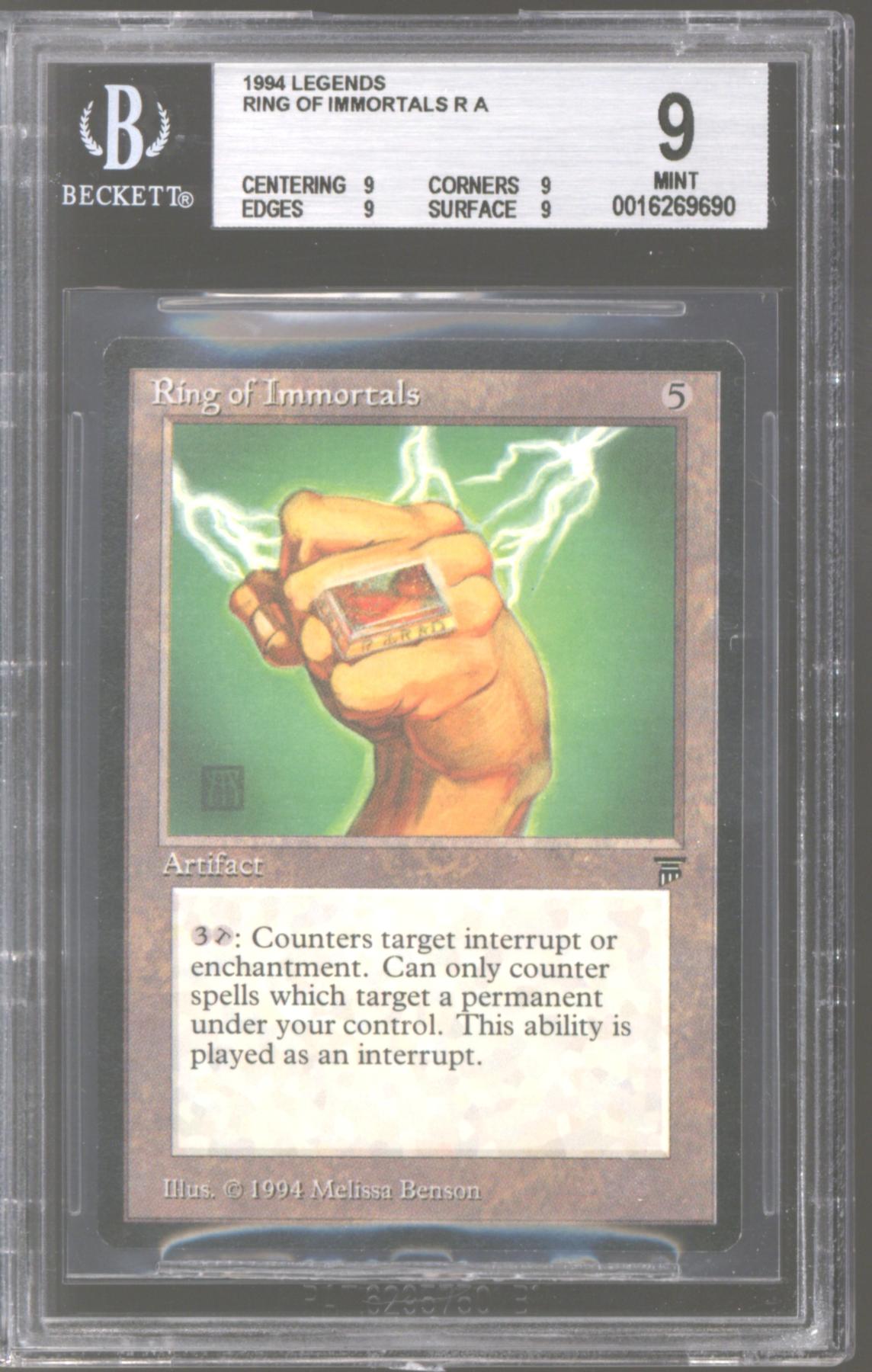 Magic the Gathering Legends Ring of Immortals BGS 9 (9, 9, 9, 9) QUADS ...