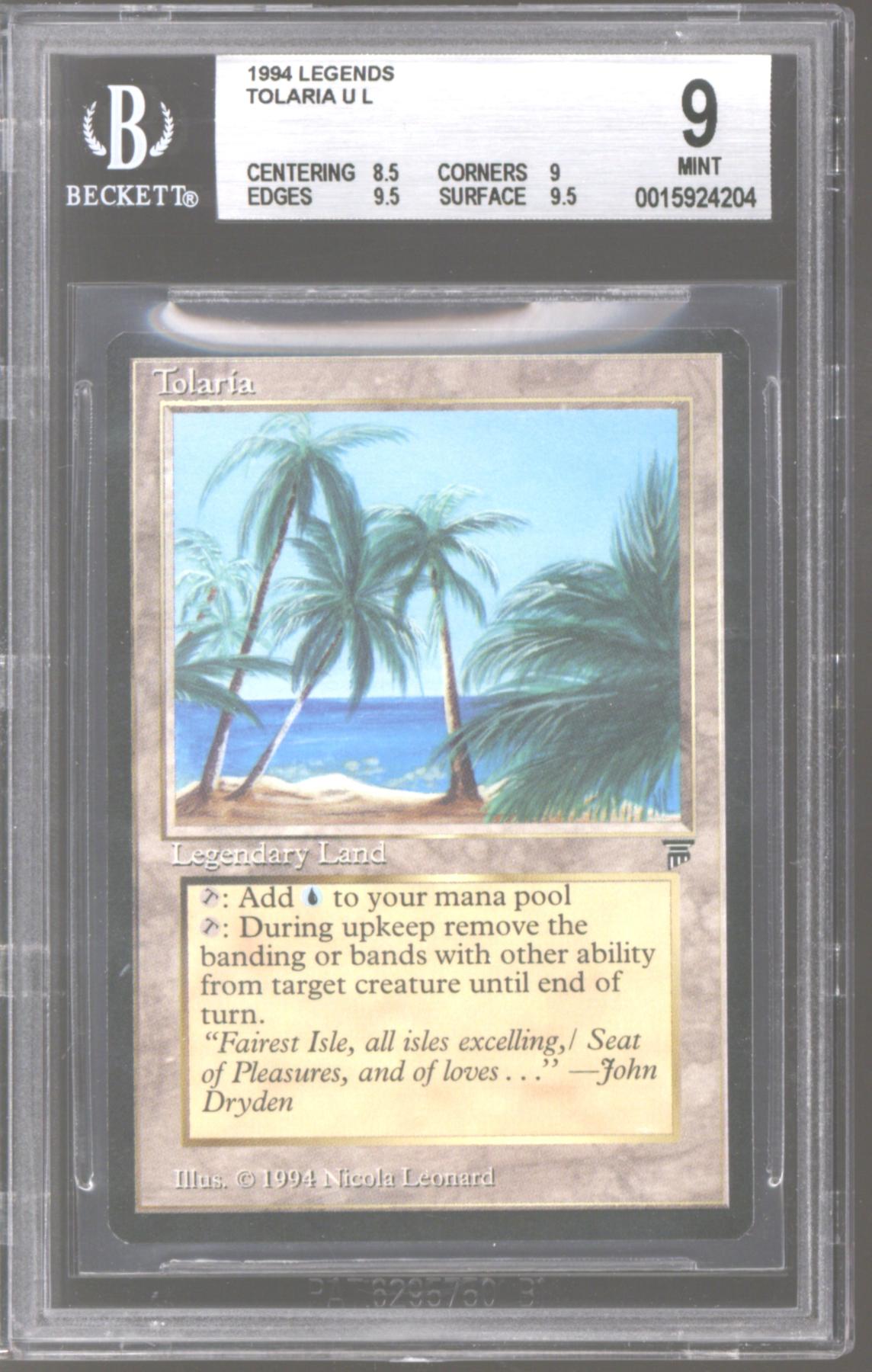 Magic the Gathering Legends Tolaria BGS 9 (8.5, 9, 9.5, 9.5) | DA Card ...