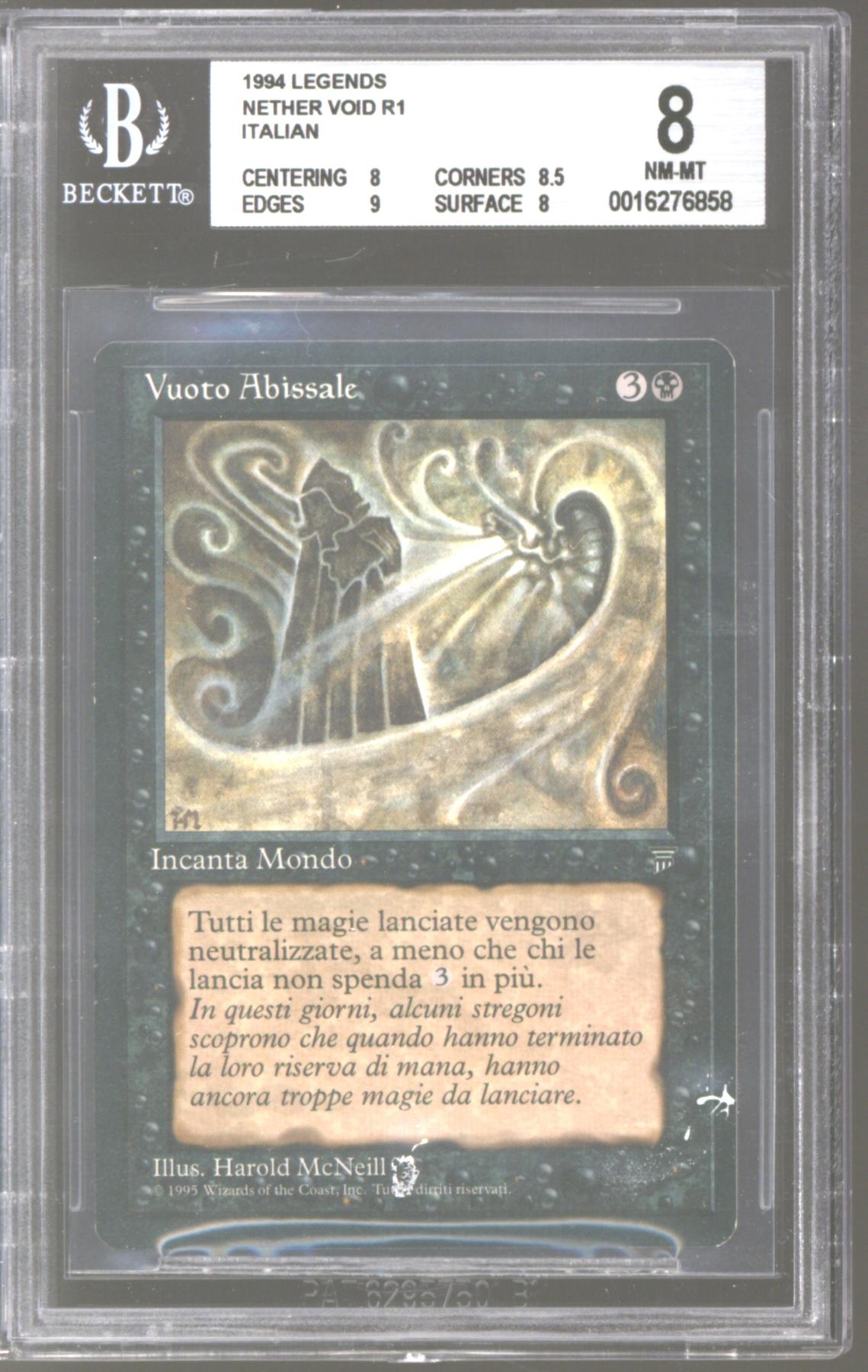 Magic the Gathering Legends Italian Nether Void BGS 8 (8, 8.5, 9, 8 ...