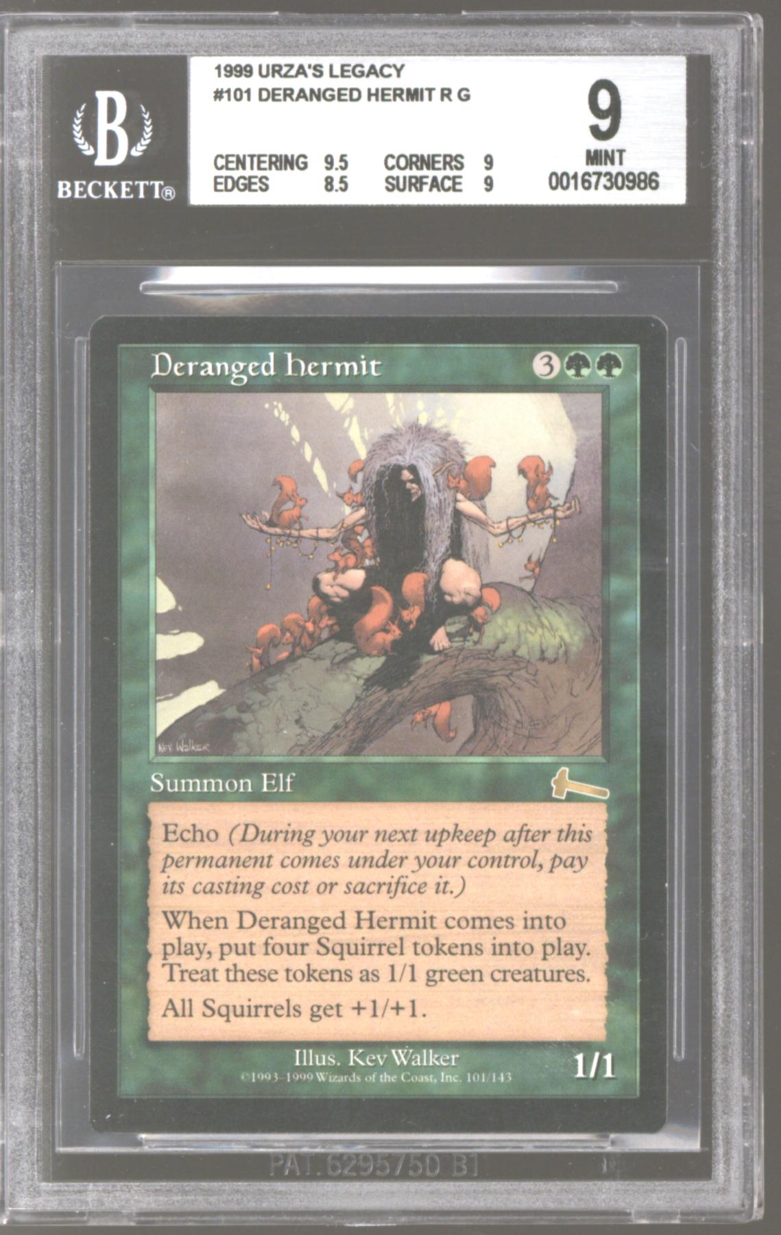 Magic the Gathering Urza's Legacy Deranged Hermit BGS 9 (9.5, 9, 8.5, 9) | DA Card World