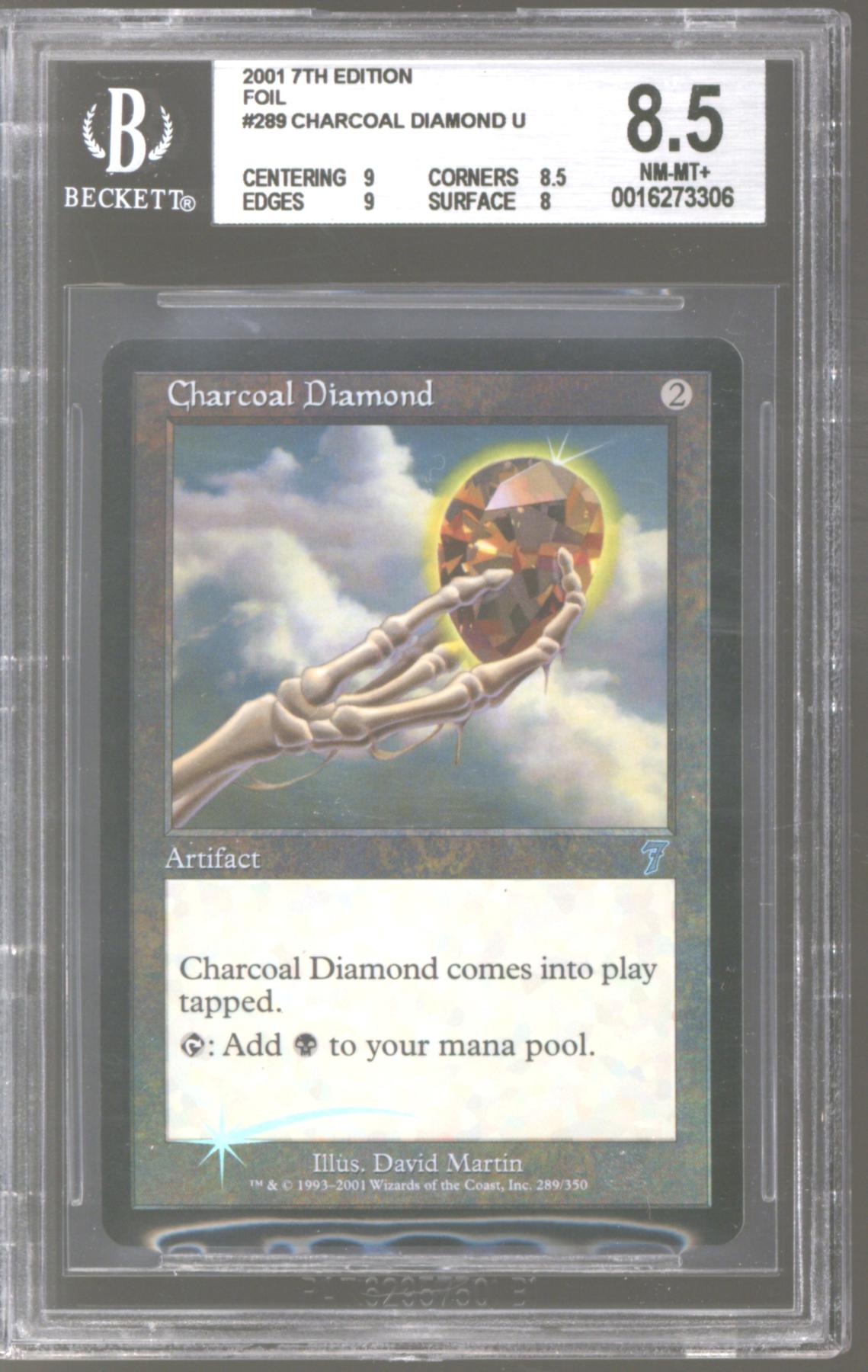 Magic the Gathering 7th Edition Seventh Ed FOIL Charcoal Diamond BGS 8. ...