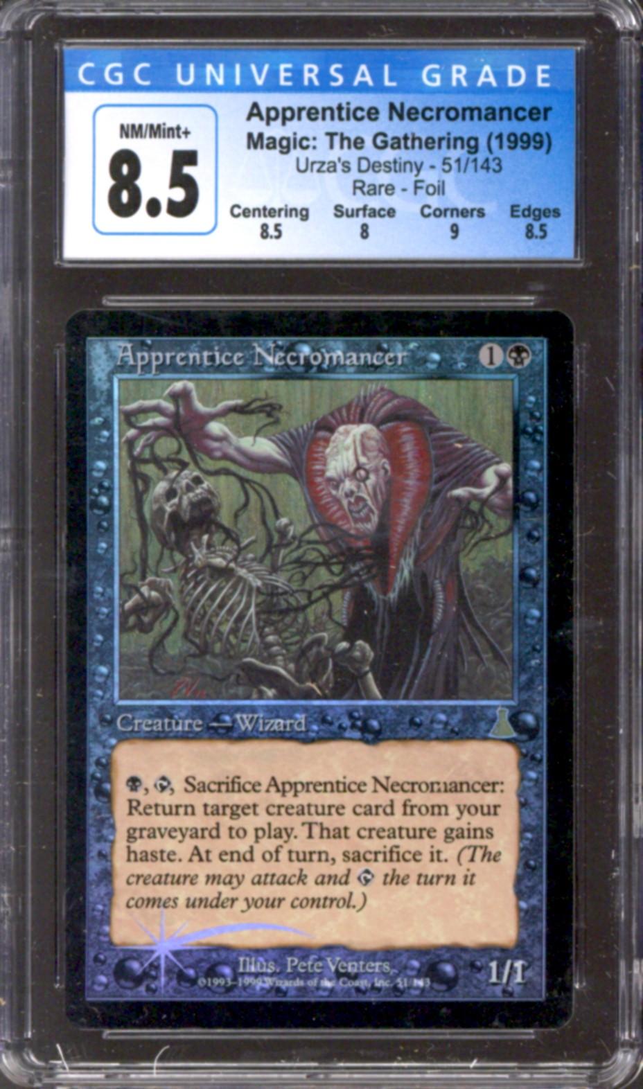 Magic the Gathering Urza's Destiny FOIL Apprentice Necromancer 51/143 CGC 8.5 NEAR MINT (NM ...