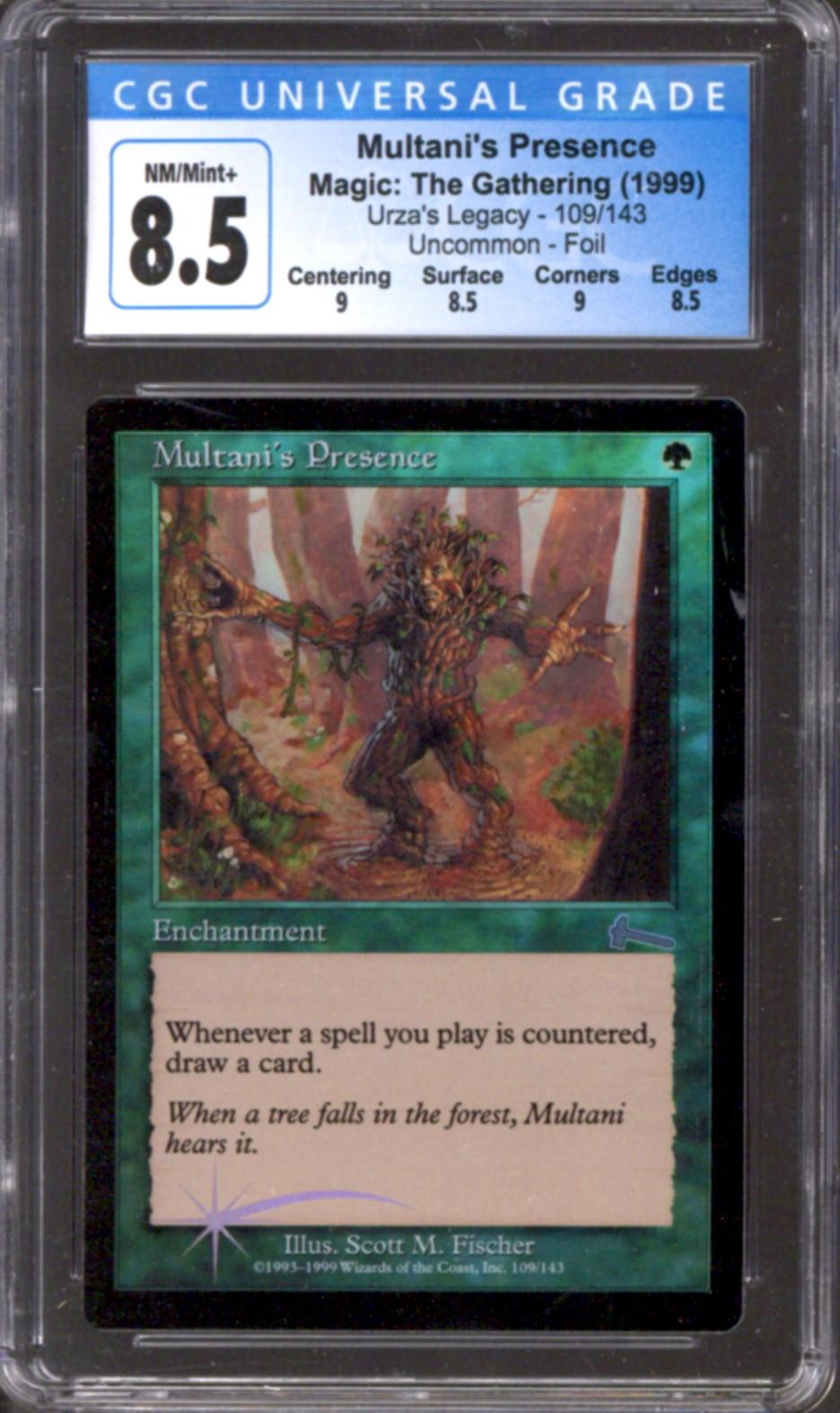 Magic the Gathering Urza's Legacy FOIL Multani's Presence 109/143 CGC 8 ...