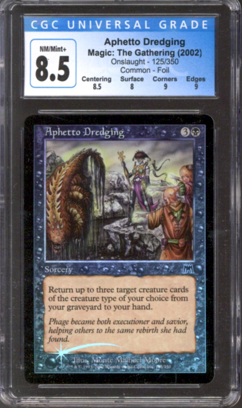 Magic the Gathering Onslaught FOIL Aphetto Dredging 125/350 CGC 8.5 ...