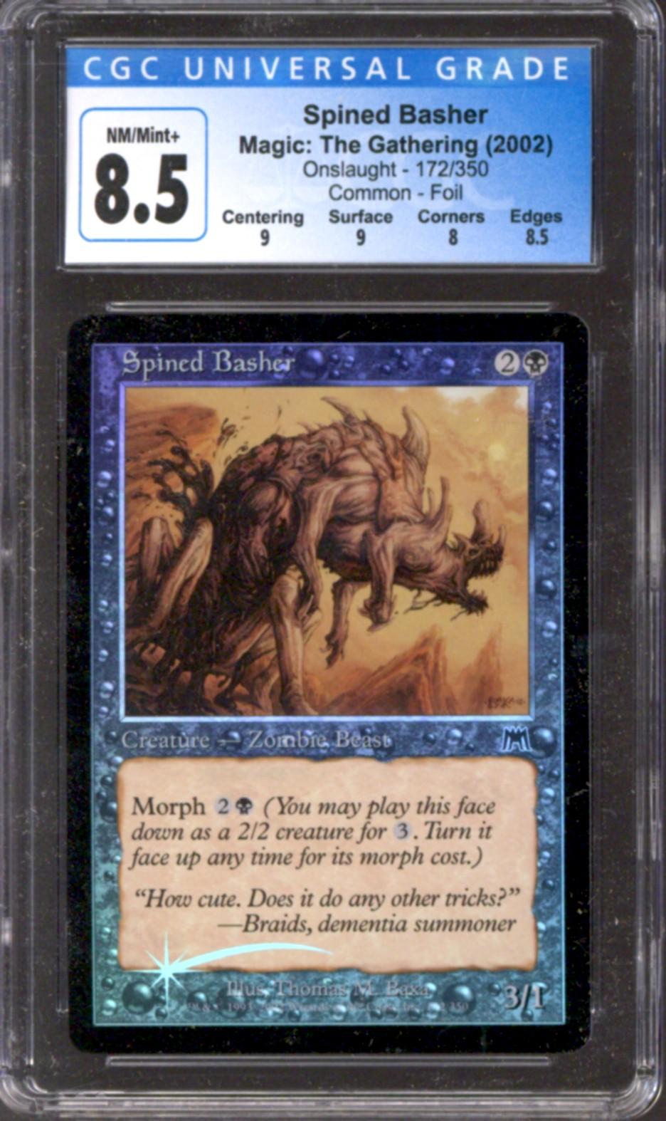 Magic the Gathering Onslaught FOIL Spined Basher 172/350 CGC 8.5 NEAR ...