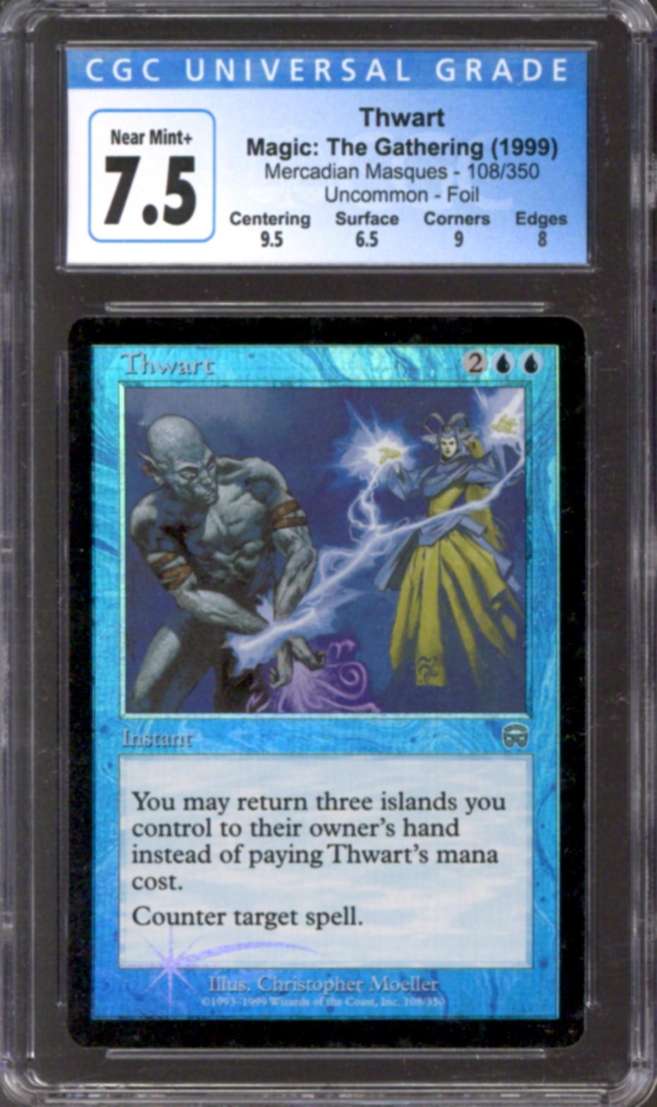 Magic the Gathering Mercadian Masques FOIL Thwart 108/350 CGC 7.5 ...
