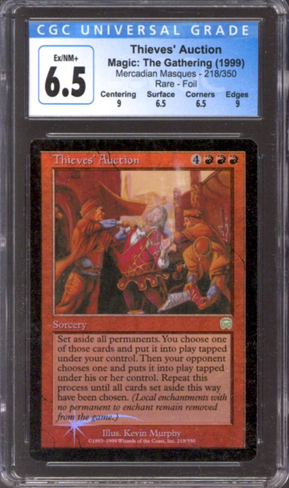 Magic the Gathering Mercadian Masques FOIL Thieves' Auction 218/350 CGC ...
