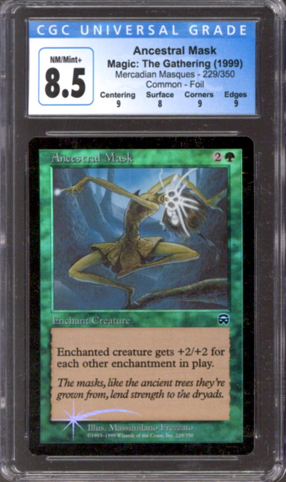 Magic the Gathering Mercadian Masques FOIL Ancestral Mask 229/350 CGC 8 ...