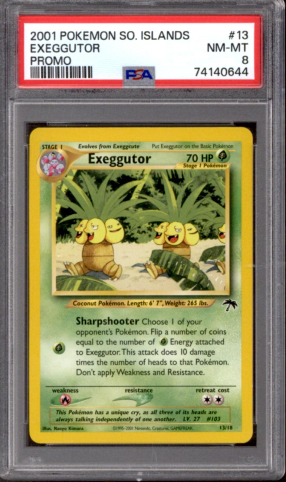 Pokemon Southern Islands Collection Promo Exeggutor 13/18 PSA 8 | DA ...