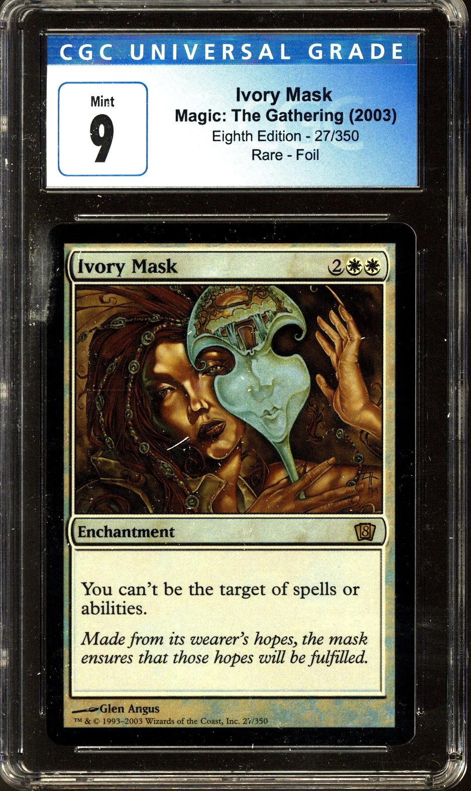 Magic the Gathering 8th Edition Eighth Ed FOIL Ivory Mask CGC 9 No Subs ...