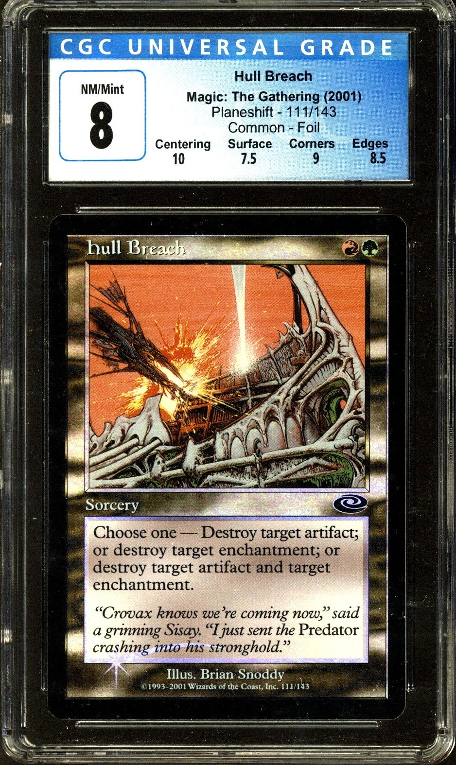 Magic the Gathering Planeshift FOIL Hull Breach CGC 8 | DA Card World