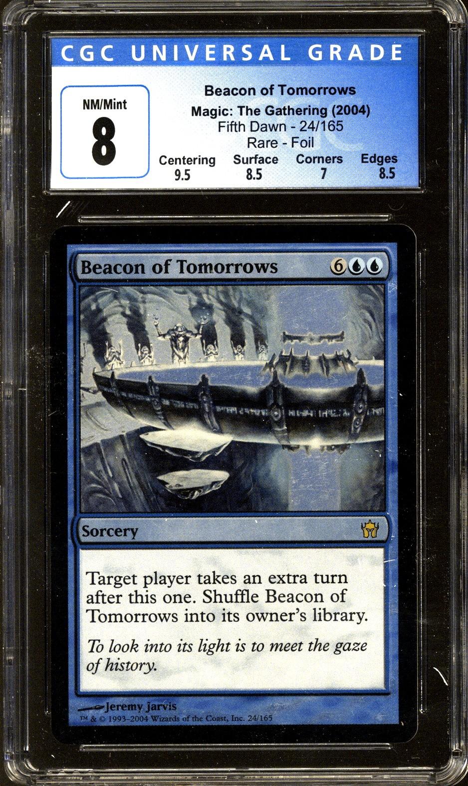 Magic the Gathering Fifth Dawn FOIL Beacon of Tomorrow CGC 8 NEAR MINT ...