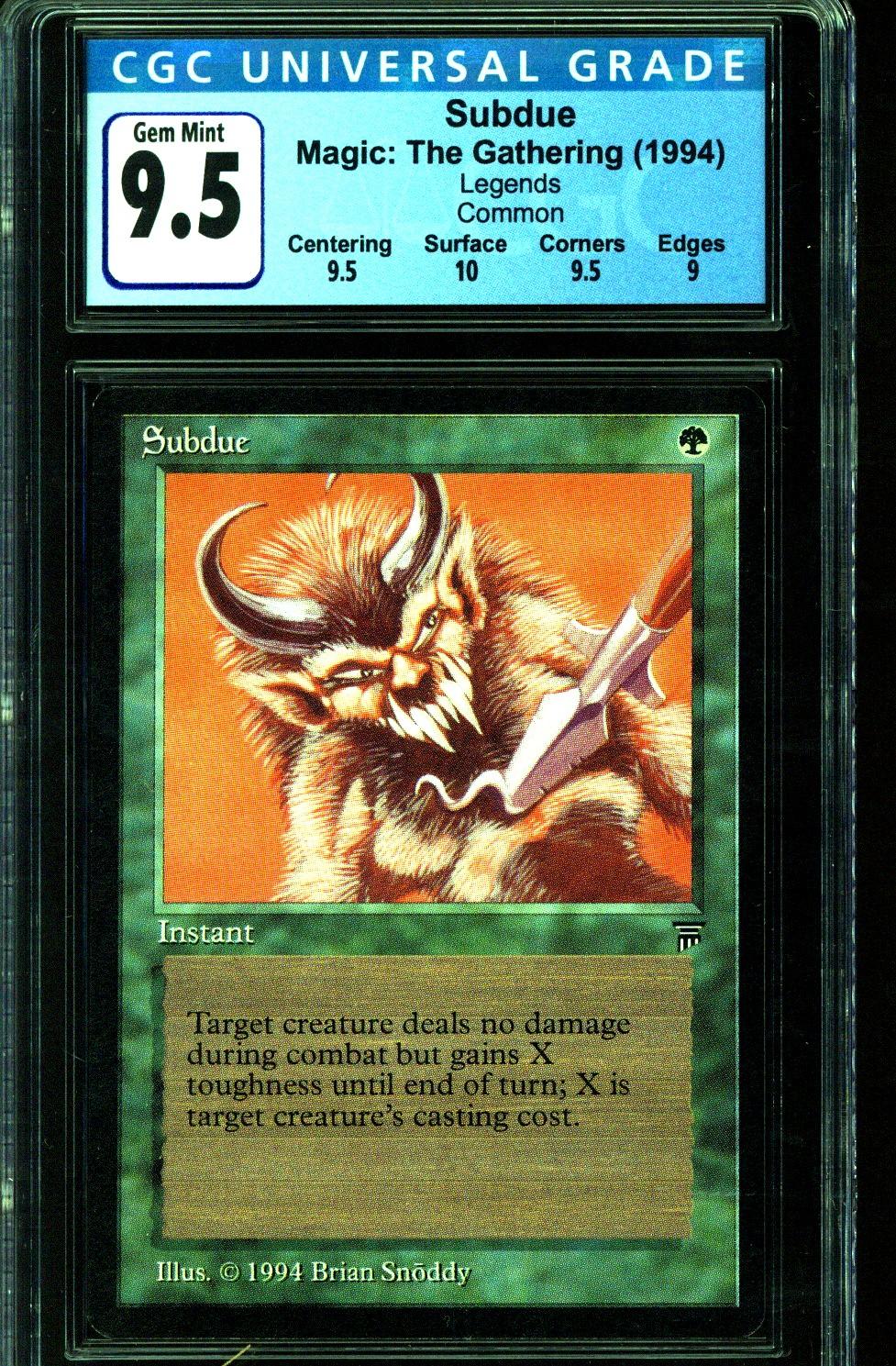 Magic the Gathering Legends Subdue CGC 9.5 GEM MINT | DA Card World