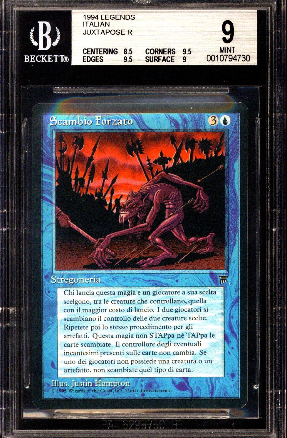 Magic the Gathering Italian Legends Juxtapose BGS 9 (8.5, 9.5, 9.5, 9 ...