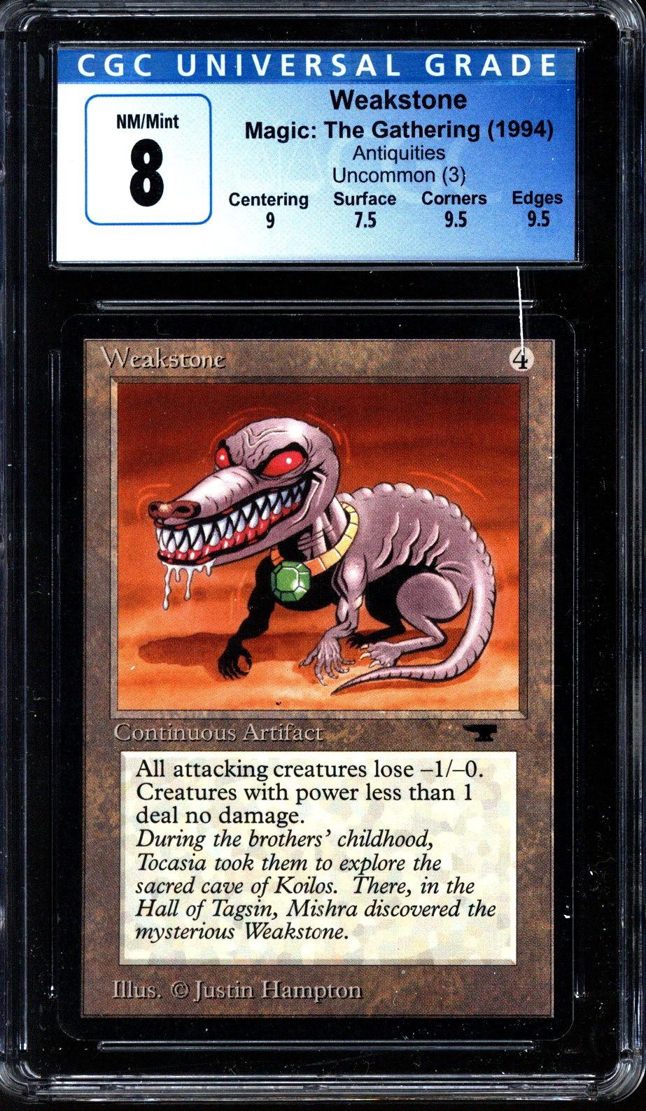 Magic the Gathering Antiquities Weakstone CGC 8 NEAR MINT NM | DA Card ...