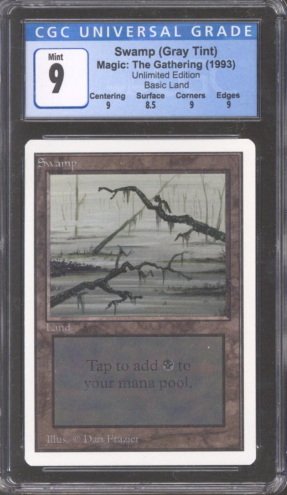 Magic the Gathering Unlimited Swamp (Gray Tint) CGC 9 | DA Card World
