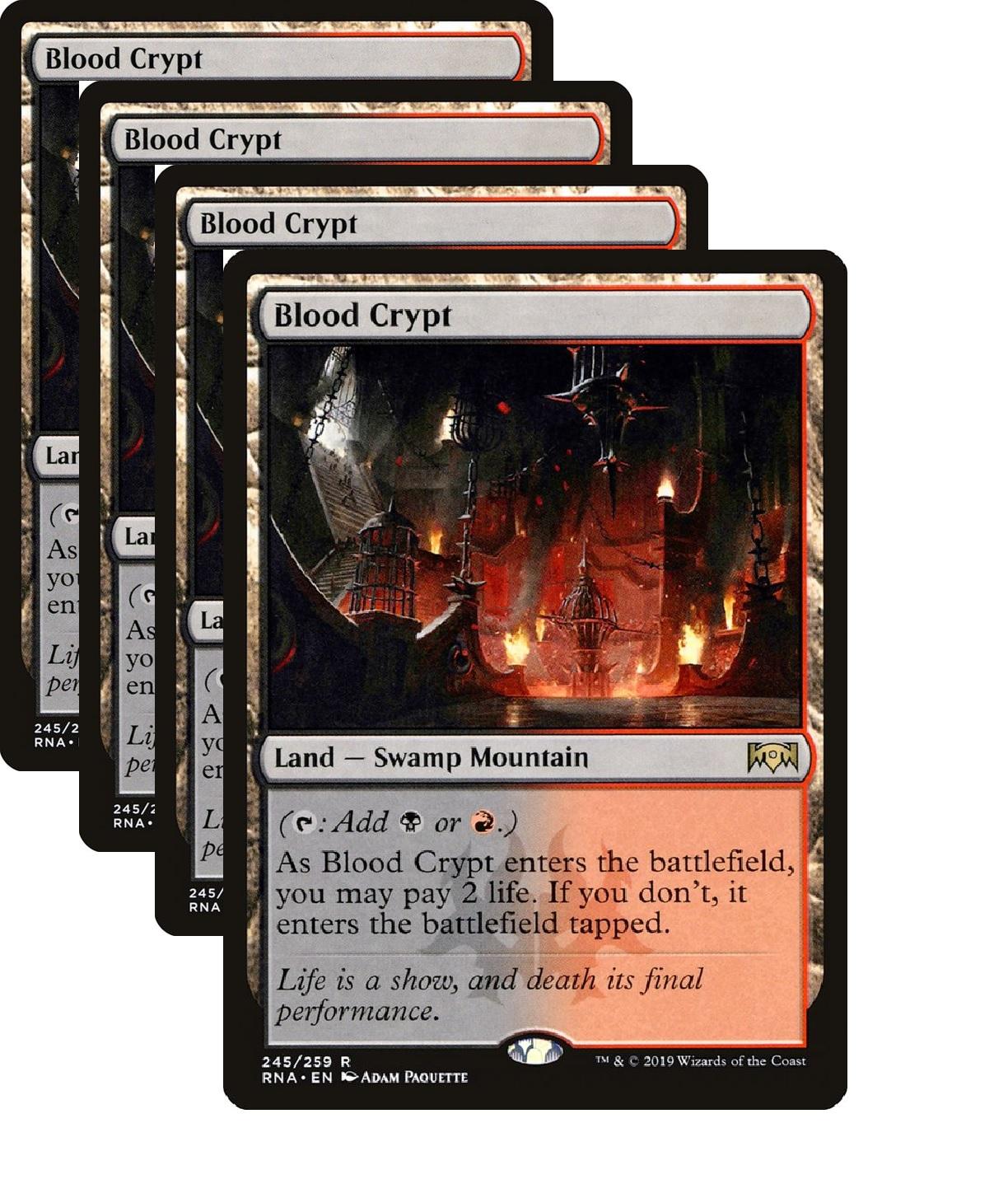 Magic the Gathering Secret Lair Drop PLAYSET Blood Crypt X4 NEAR MINT ...