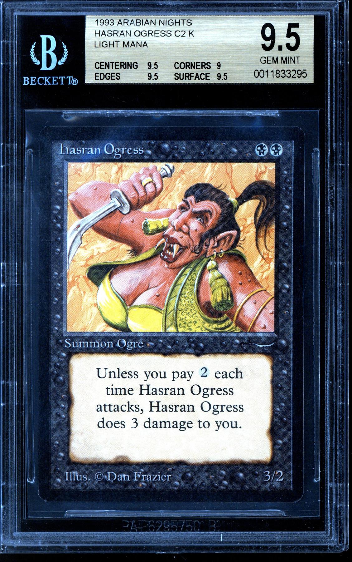 Magic the Gathering Arabian Nights Hasran Ogress (light) BGS 9.5 (9.5 ...