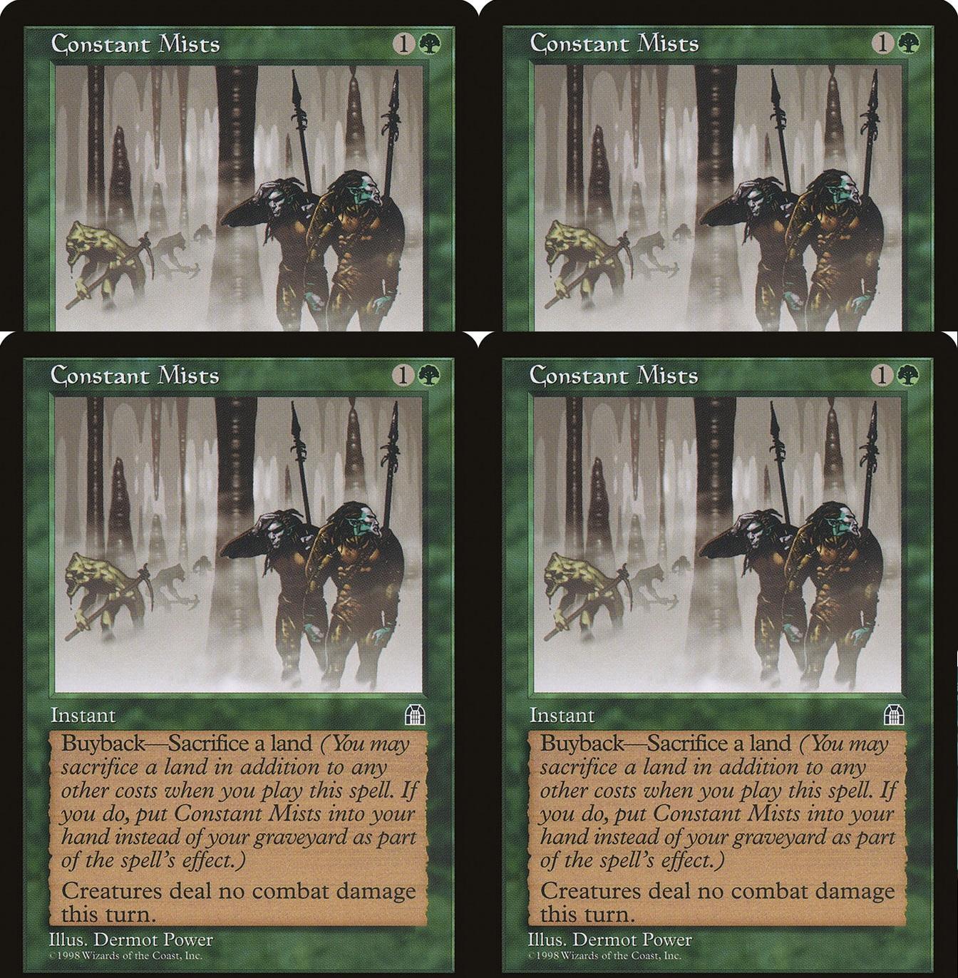 Magic the Gathering Stronghold PLAYSET 4x Constant Mists x4 LIGHTLY ...