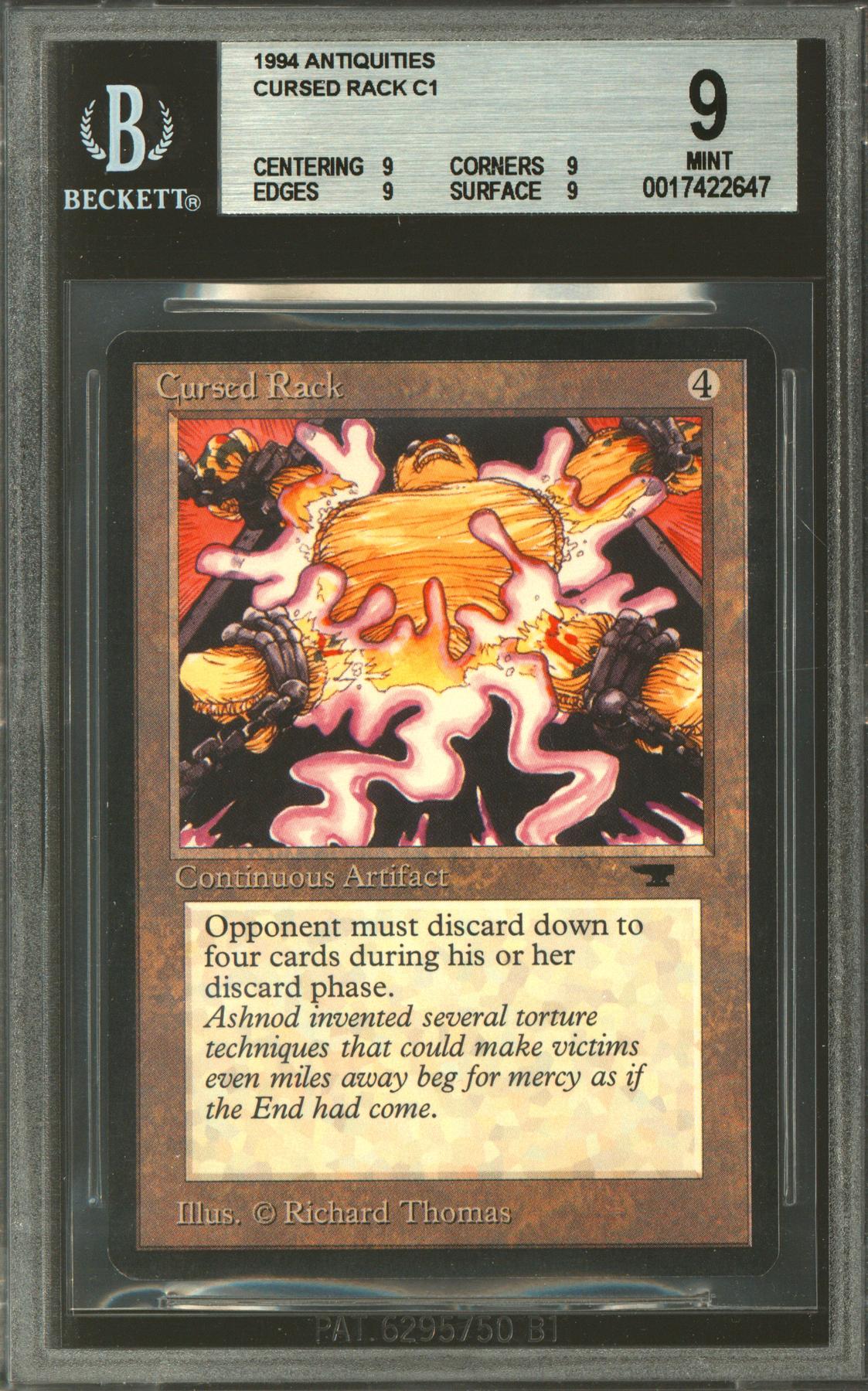 Magic the Gathering Antiquities Cursed Rack BGS 9 (9, 9, 9, 9) QUADS ...