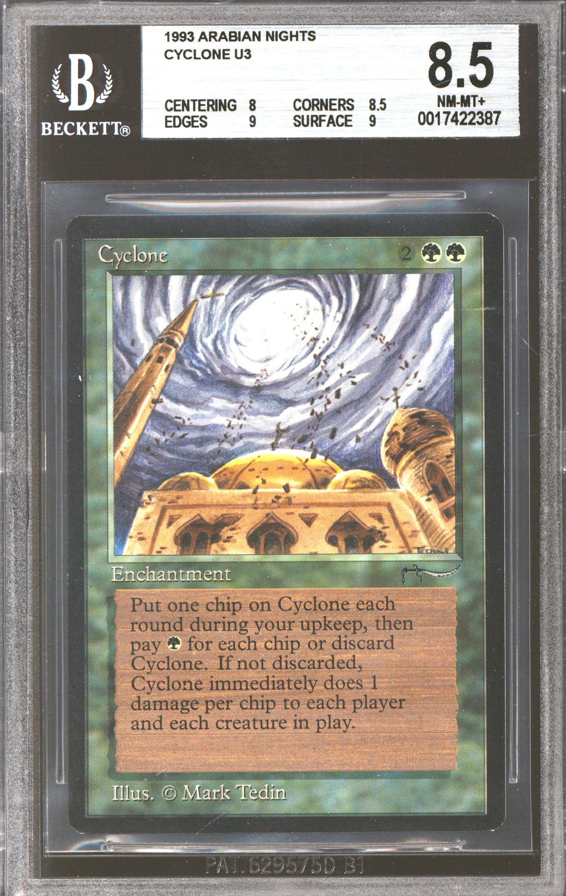 Magic the Gathering Arabian Nights Cyclone BGS 8.5 (8, 8.5, 9, 9) NEAR ...