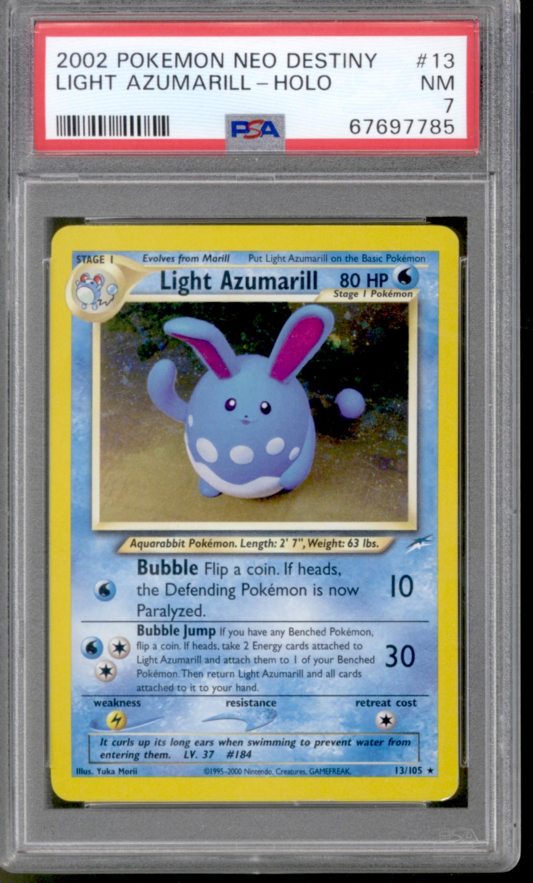 Pokemon Neo Destiny Light Azumarill 13/105 PSA 7 | DA Card World