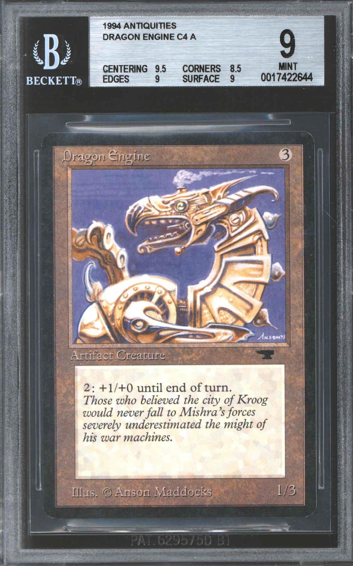 Magic the Gathering Antiquities Dragon Engine BGS 9 (9.5, 8.5, 9, 9 ...