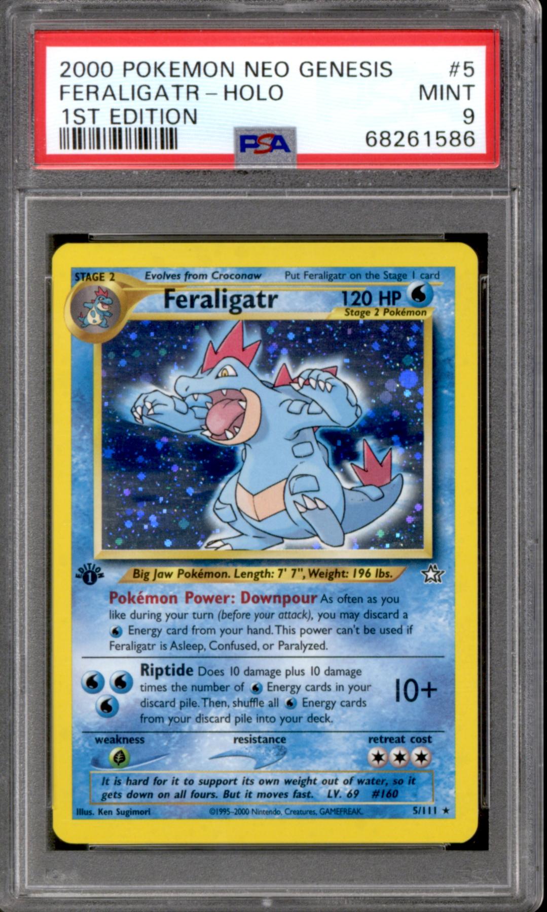 Pokemon Neo Genesis 1st Edition Feraligatr 5/111 PSA 9 | DA Card World