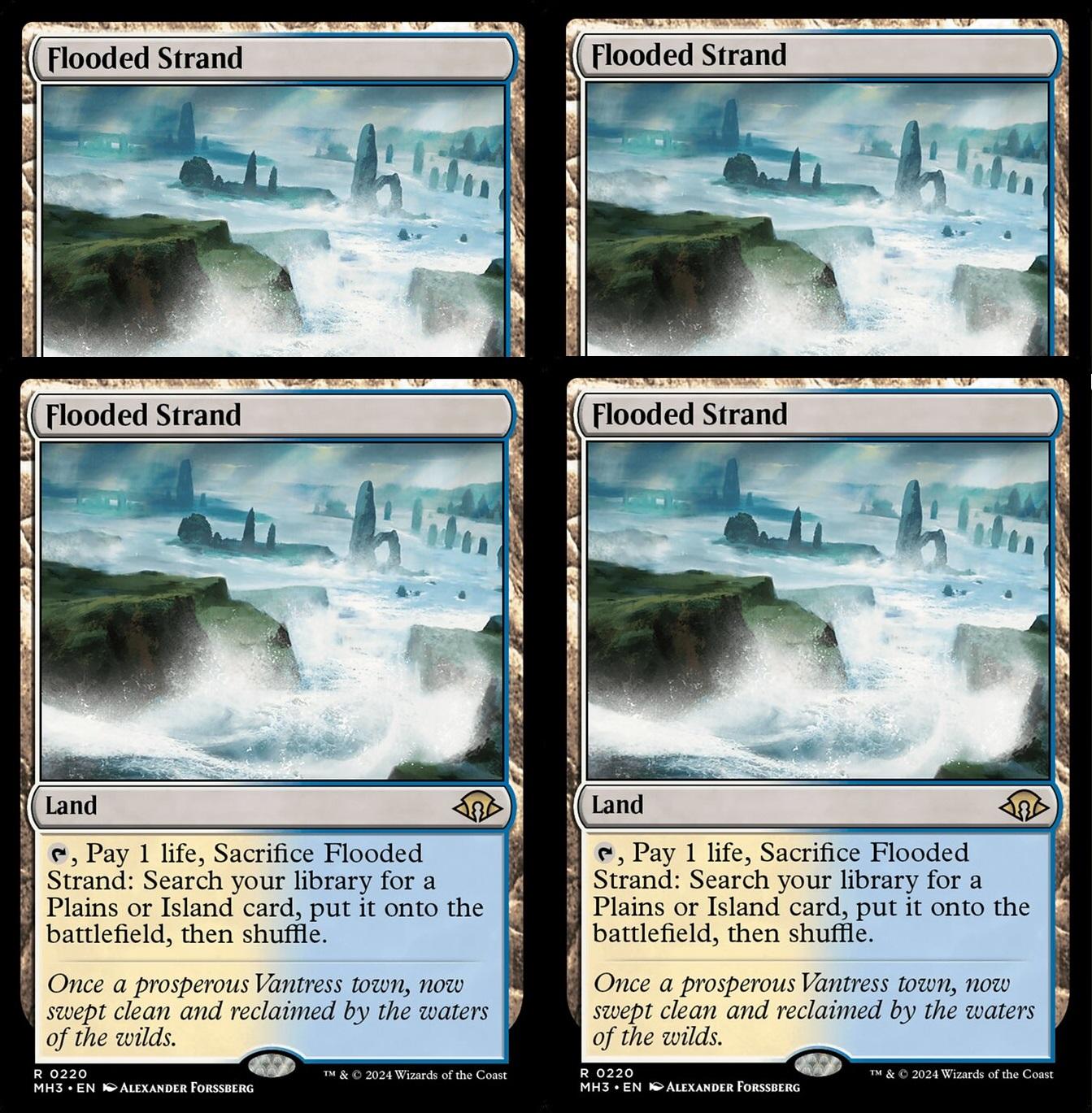 Magic the Gathering Modern Horizons 3 PLAYSET 4x Flooded Strand x4 NEAR MINT (NM) | DA Card World