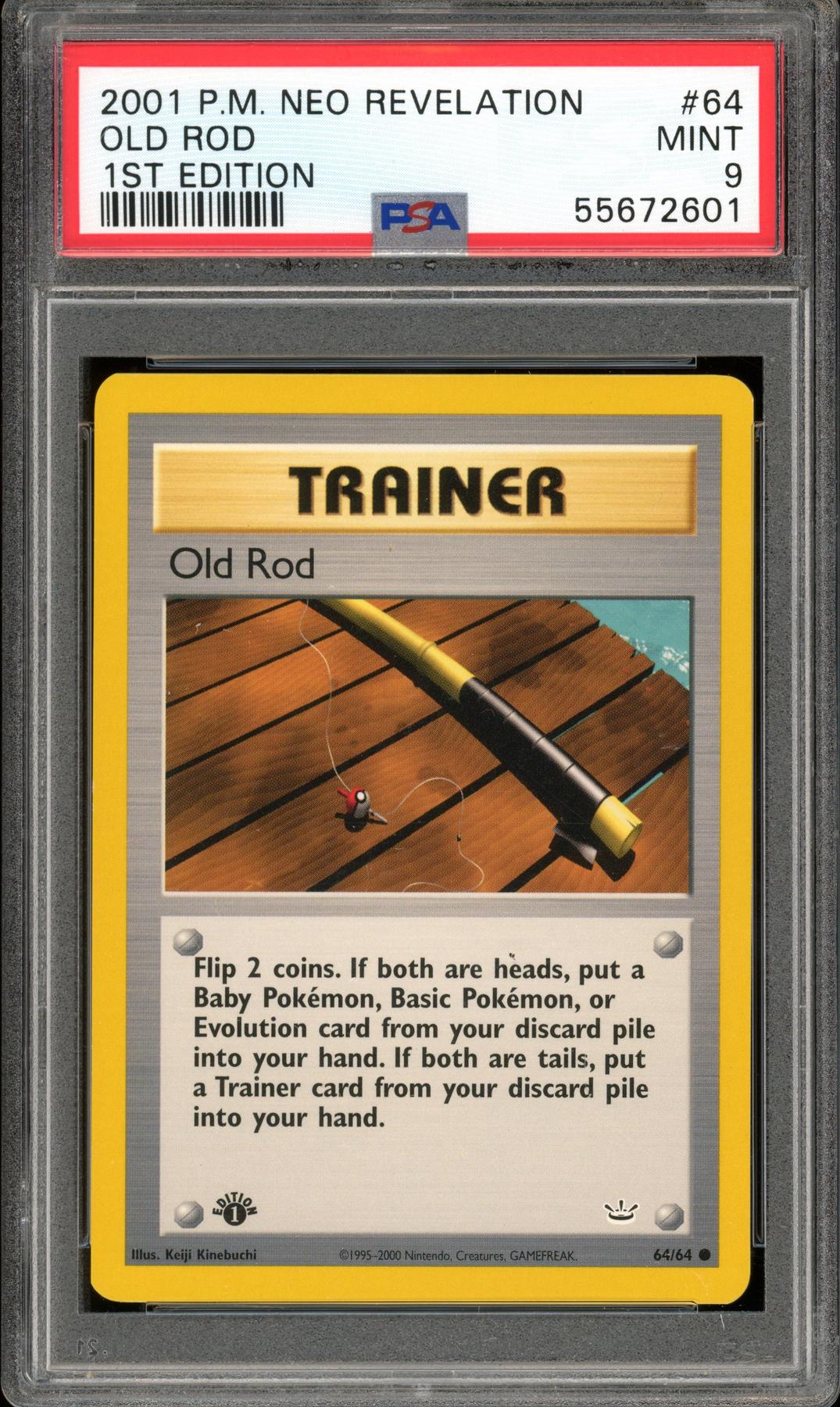 Pokemon Neo Revelation 1st Edition Old Rod 64/64 PSA 9 | DA Card World