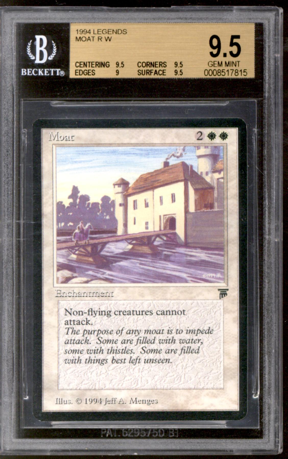 Magic the Gathering Legends Moat BGS 9.5 (9.5, 9.5, 9, 9.5) GEM MINT ...