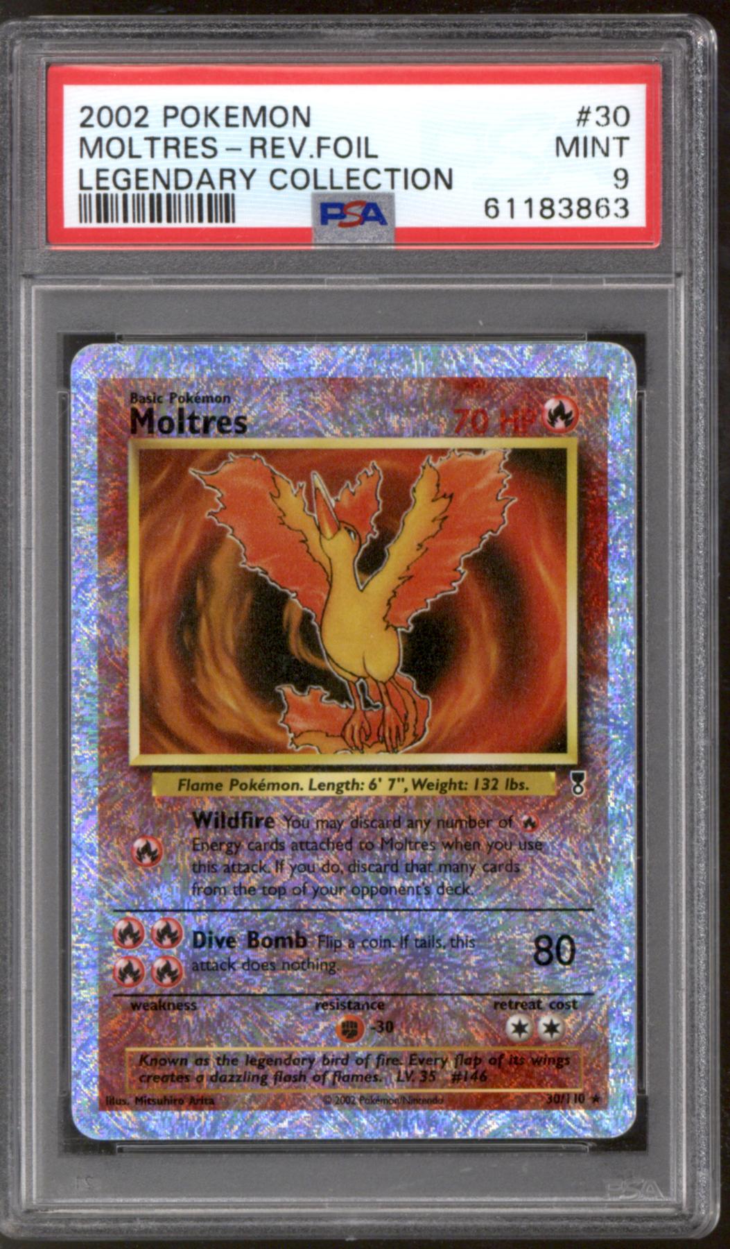 Pokemon Legendary Collection Reverse Holo Foil Moltres 30/110 PSA 9 ...
