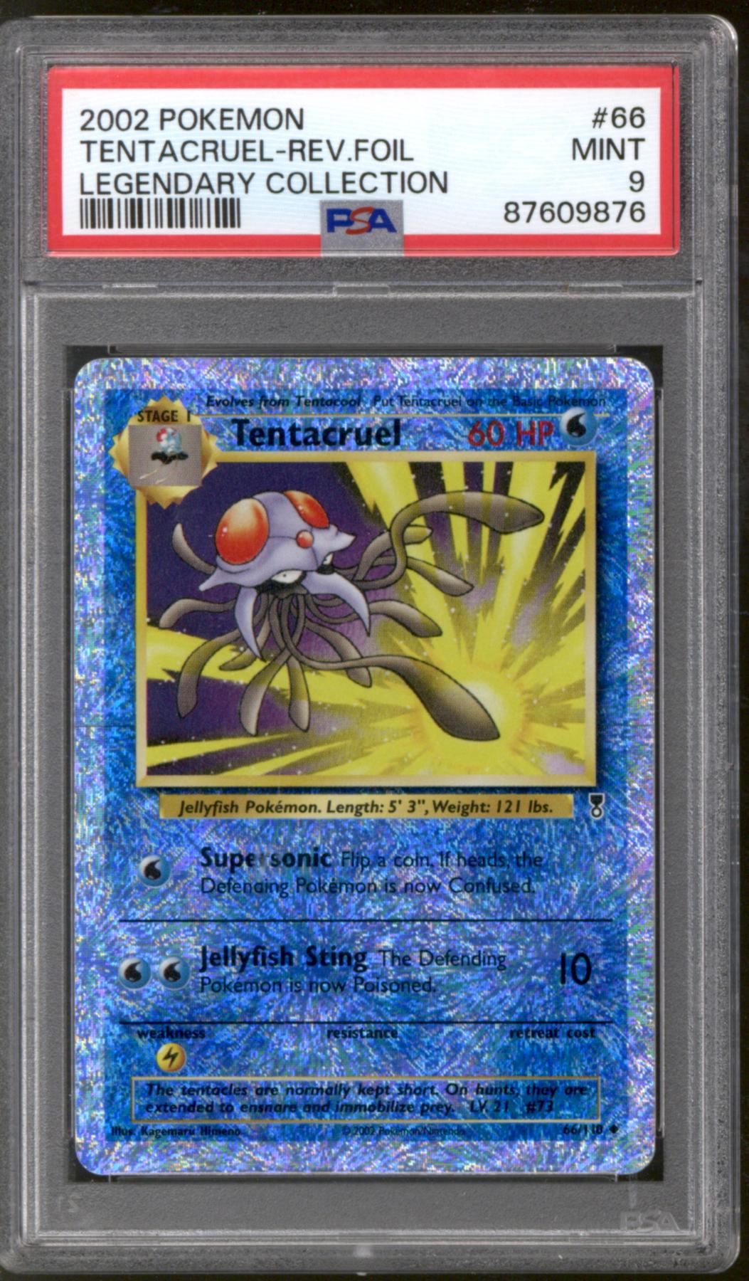 Pokemon Legendary Collection Reverse Holo Foil Tentacruel 66/110 PSA 9 ...