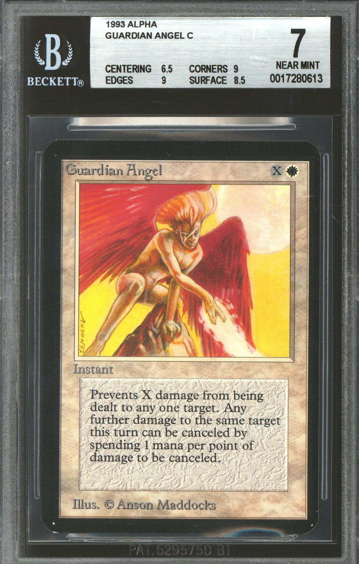 Magic the Gathering Alpha Guardian Angel BGS 7 (6.5, 9, 9, 8.5) LIGHTLY ...